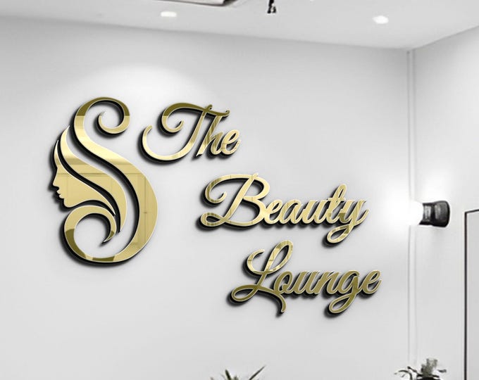 Custom Acrylic Name Sign, Custom Logo Sign, Beauty Salon Sign,mirror ...