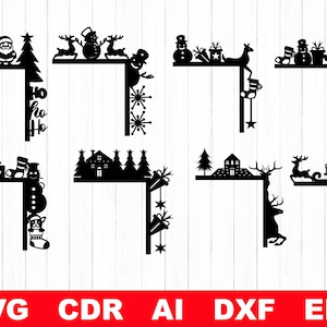 Door Corner Sign,christmas Svg,laser Cut Dxf, Christmas Tree Svg ...