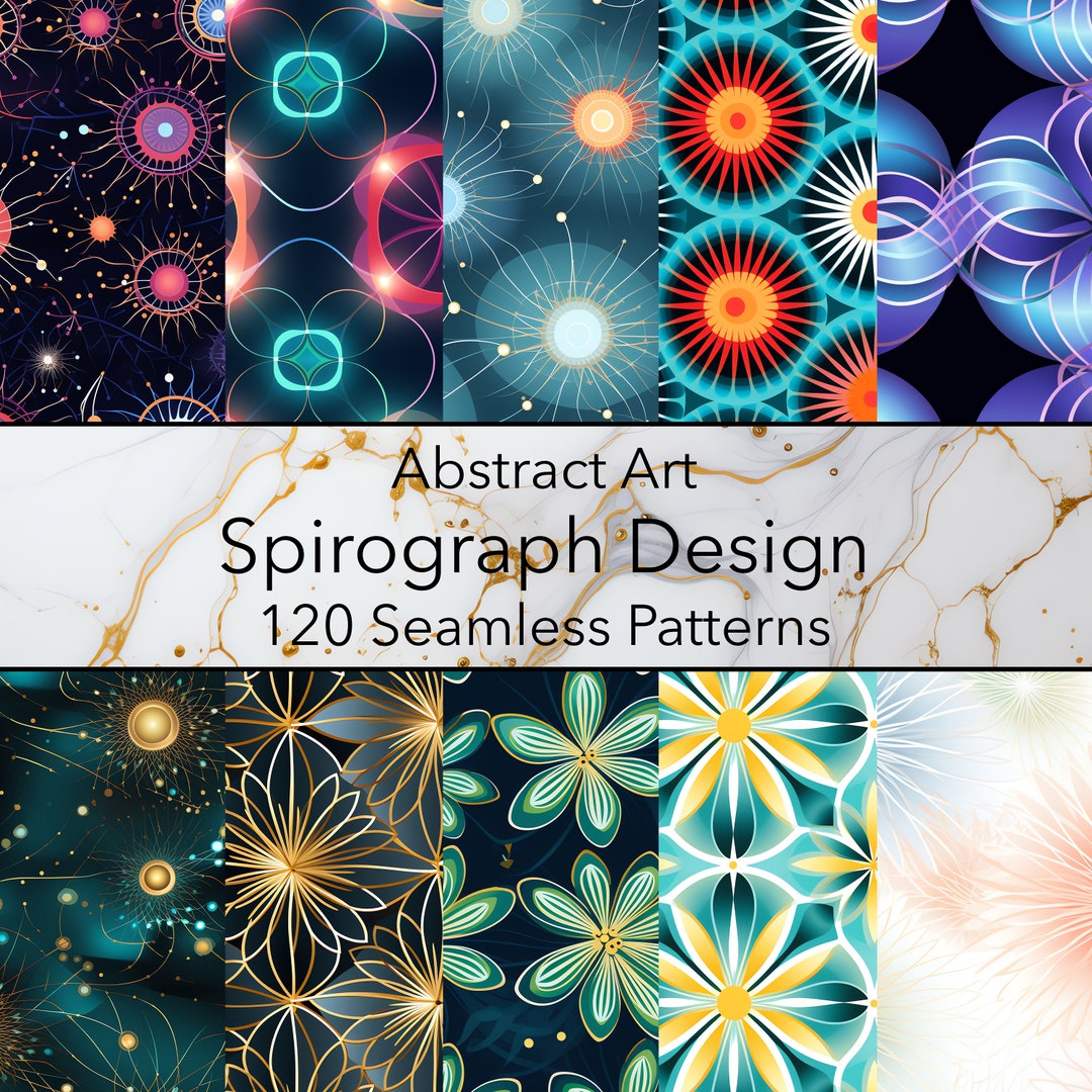 Spirograph Design Paper Making Decoupage Paper Seamless - Etsy