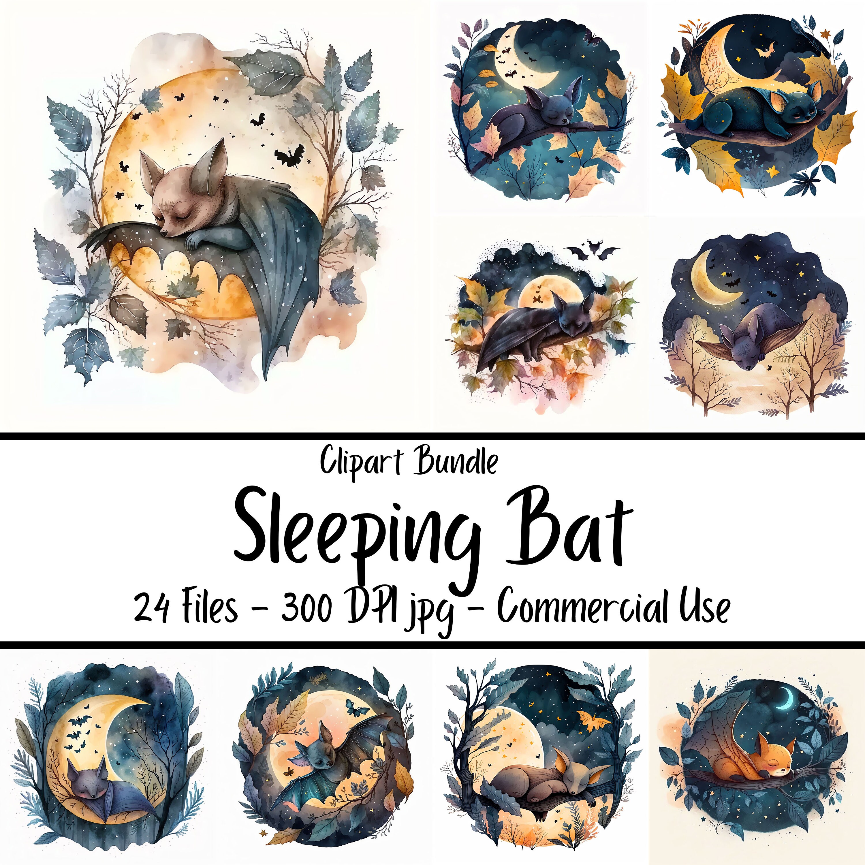 Sleeping Bat Clipart Pictures