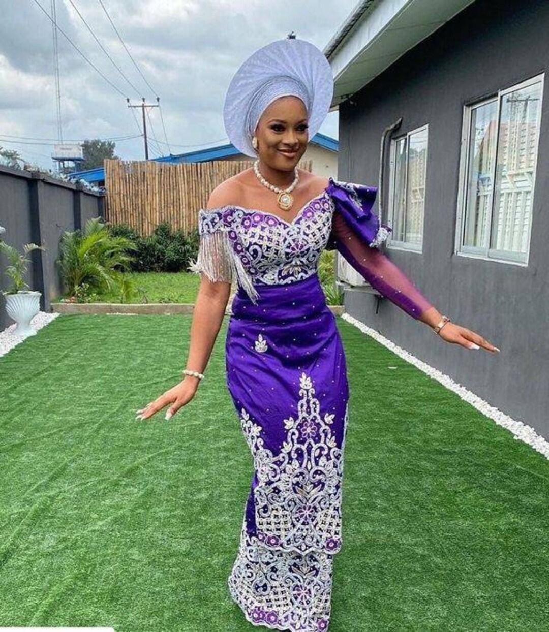 Classic Igbo Bride's Traditional Wedding Attire. Lilac - Etsy Canada