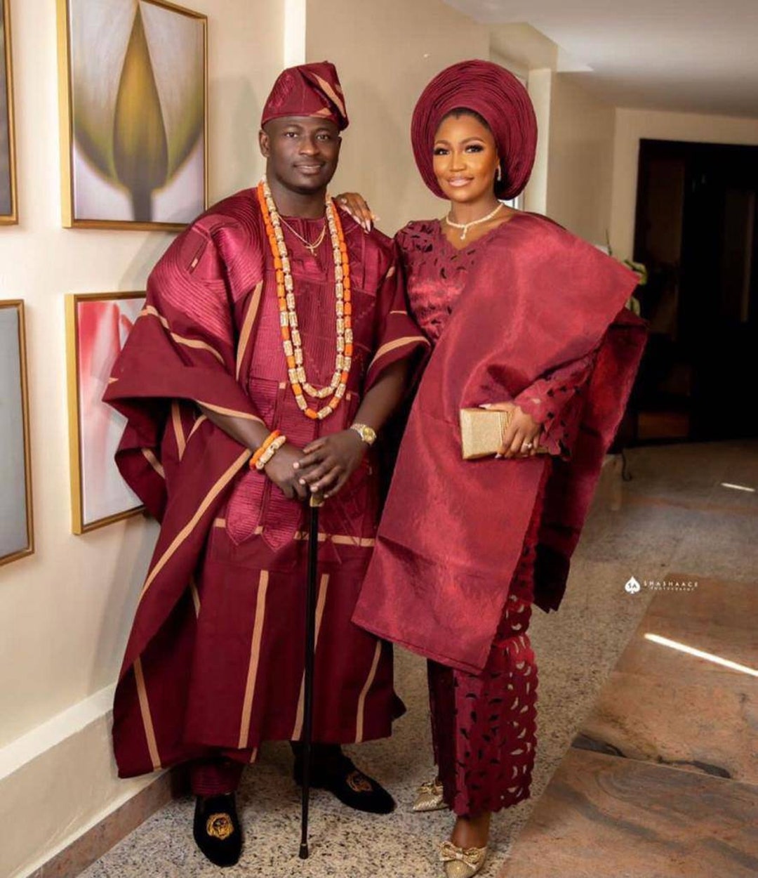 Couples Matching Aso-oke Outfits. Two_toned Aso Oke Nigerian - Etsy