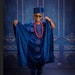 Native Attire for Boy Child. Velvet Three Pieces Agbada. Blue African ...