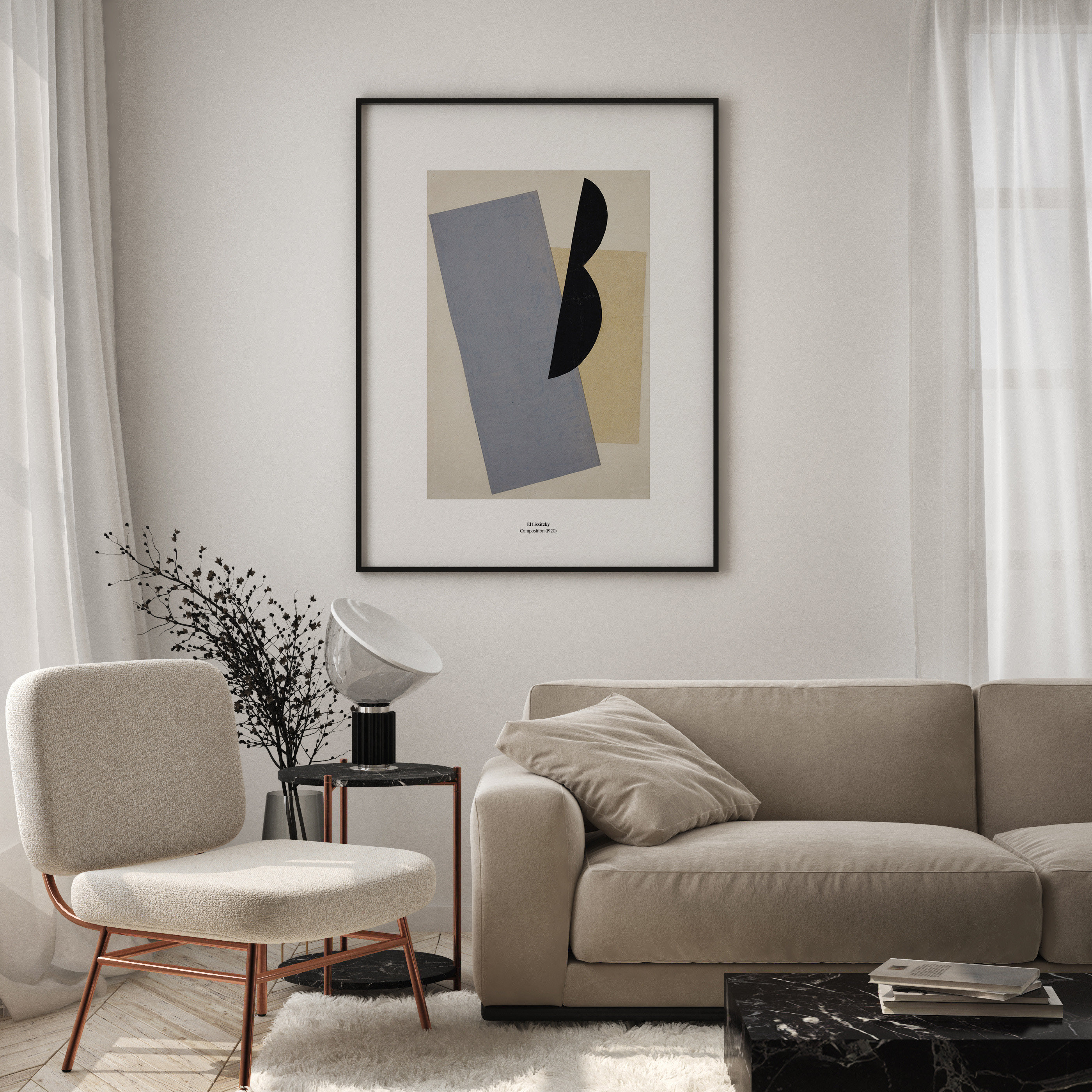 Japandi. Minimalist Art Work. El Lissitzky. Abstract Forms Poster ...