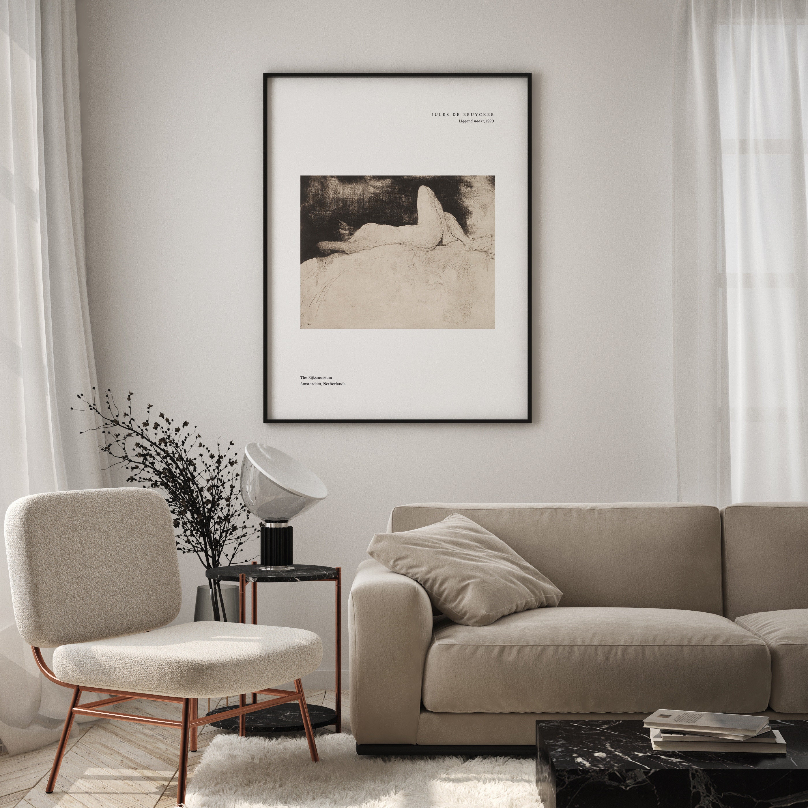 Sensual Painting. Female Form Sketch. Charcoal Sketch. Large Wall Art ...