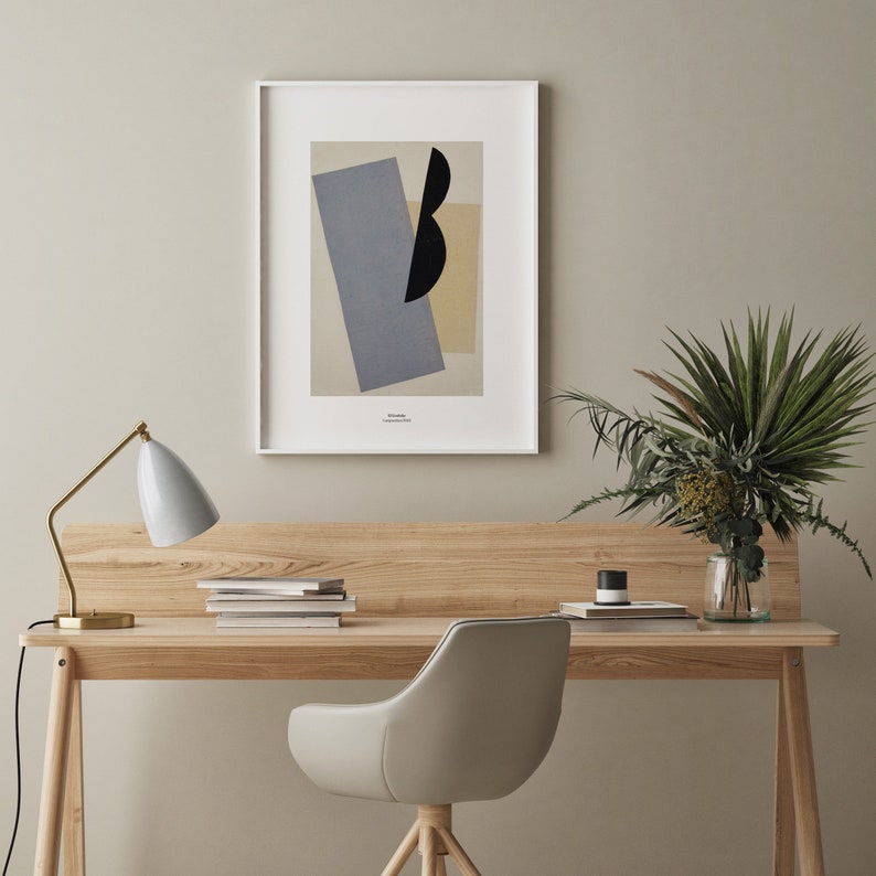 Japandi. Minimalist Art Work. El Lissitzky. Abstract Forms Poster ...