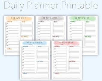 Daily Planner Printable 2022 - Etsy