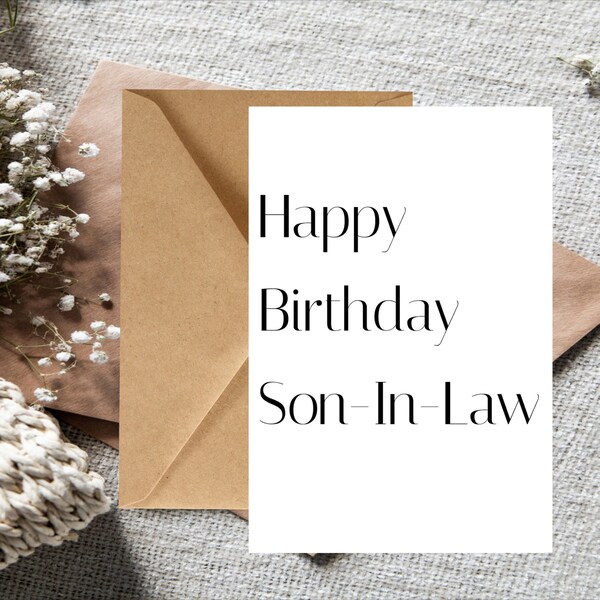 Funny Birthday Card for Son in Law - Etsy