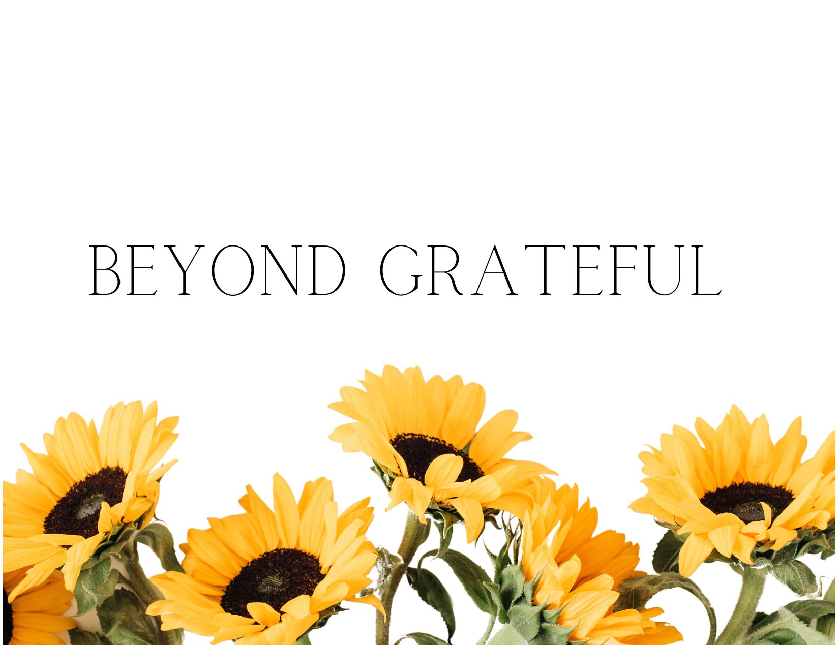 Sunflower Beyond Grateful Thank You Cards Pack With Envelopes - Etsy