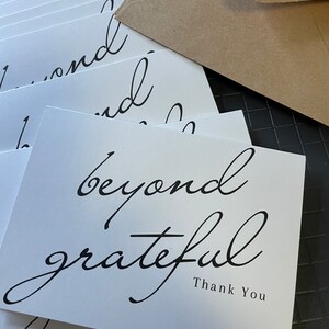 Beyond Grateful Thank You Card Set With Quality Kraft Envelopes for ...