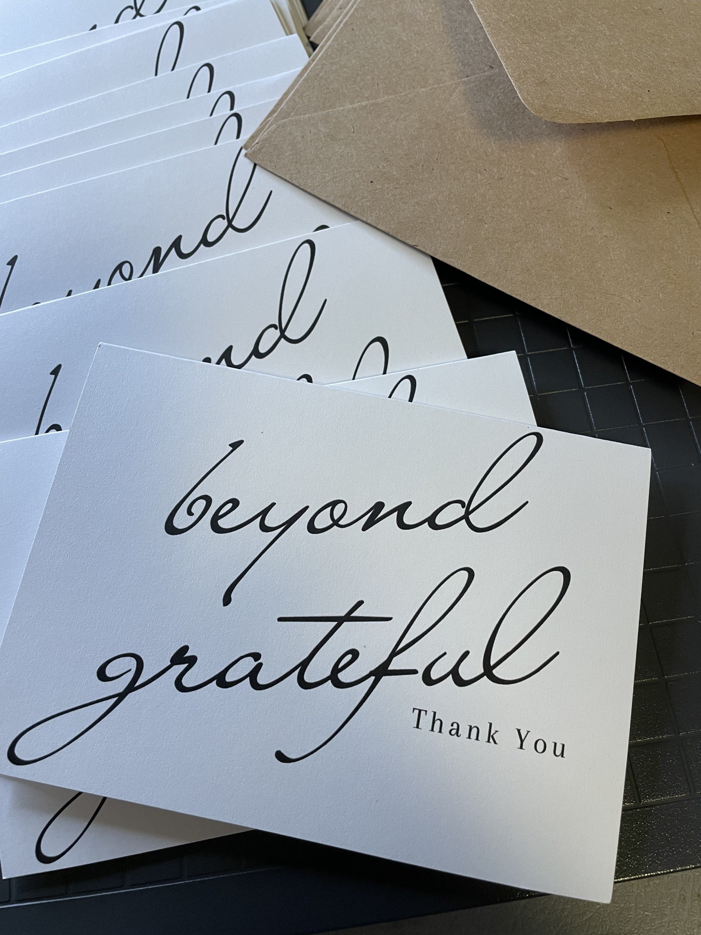 Beyond Grateful Thank You Card Set With Quality Kraft Envelopes for ...