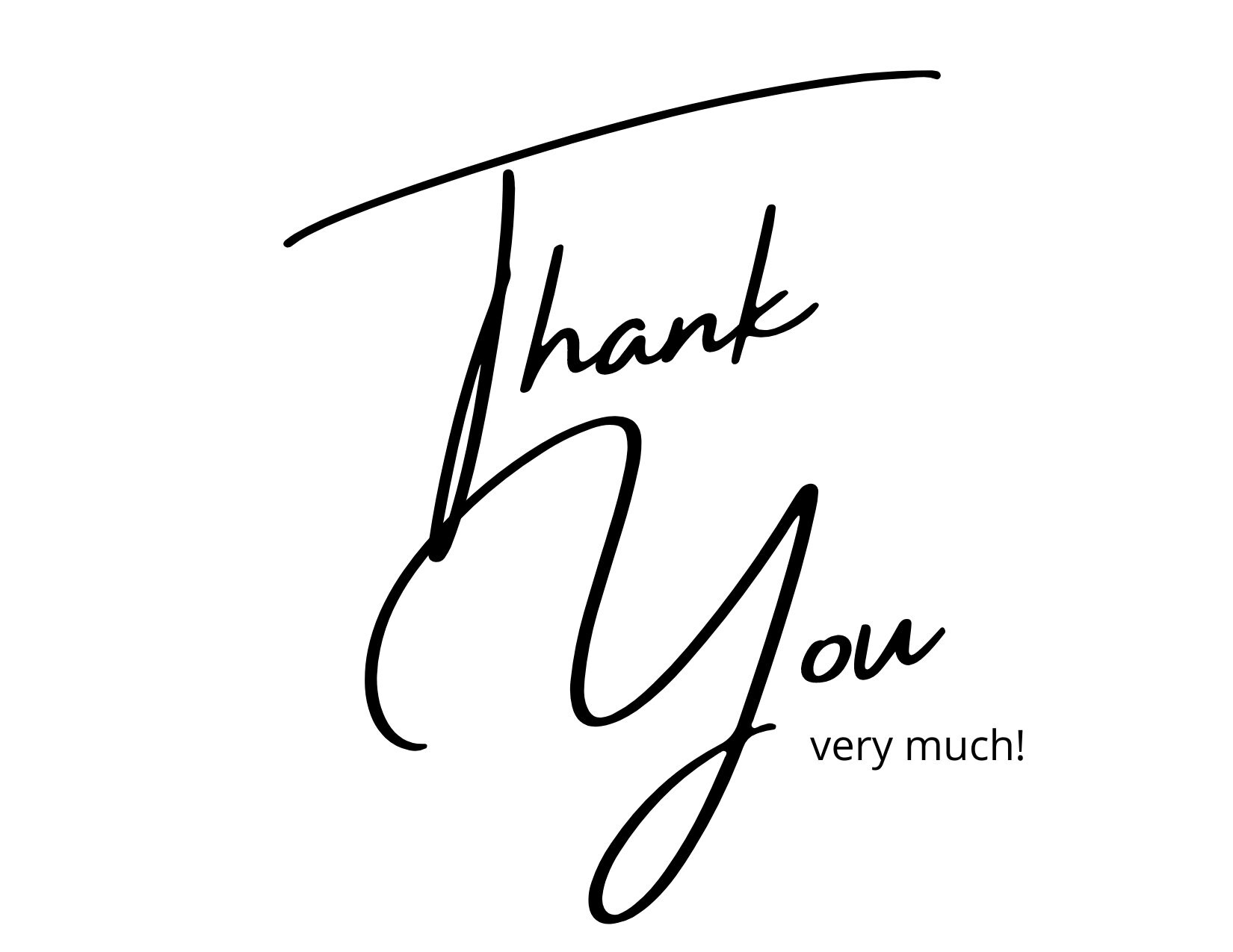 Thank You Very Much Thank You Cards Set With Envelopes - Etsy