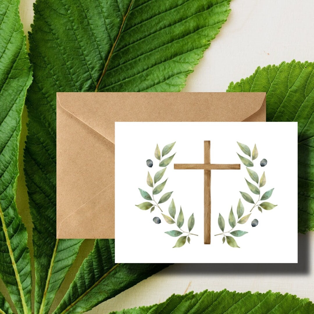 Religious Note Cards Stationery Set - Cross Note Cards Blank With ...