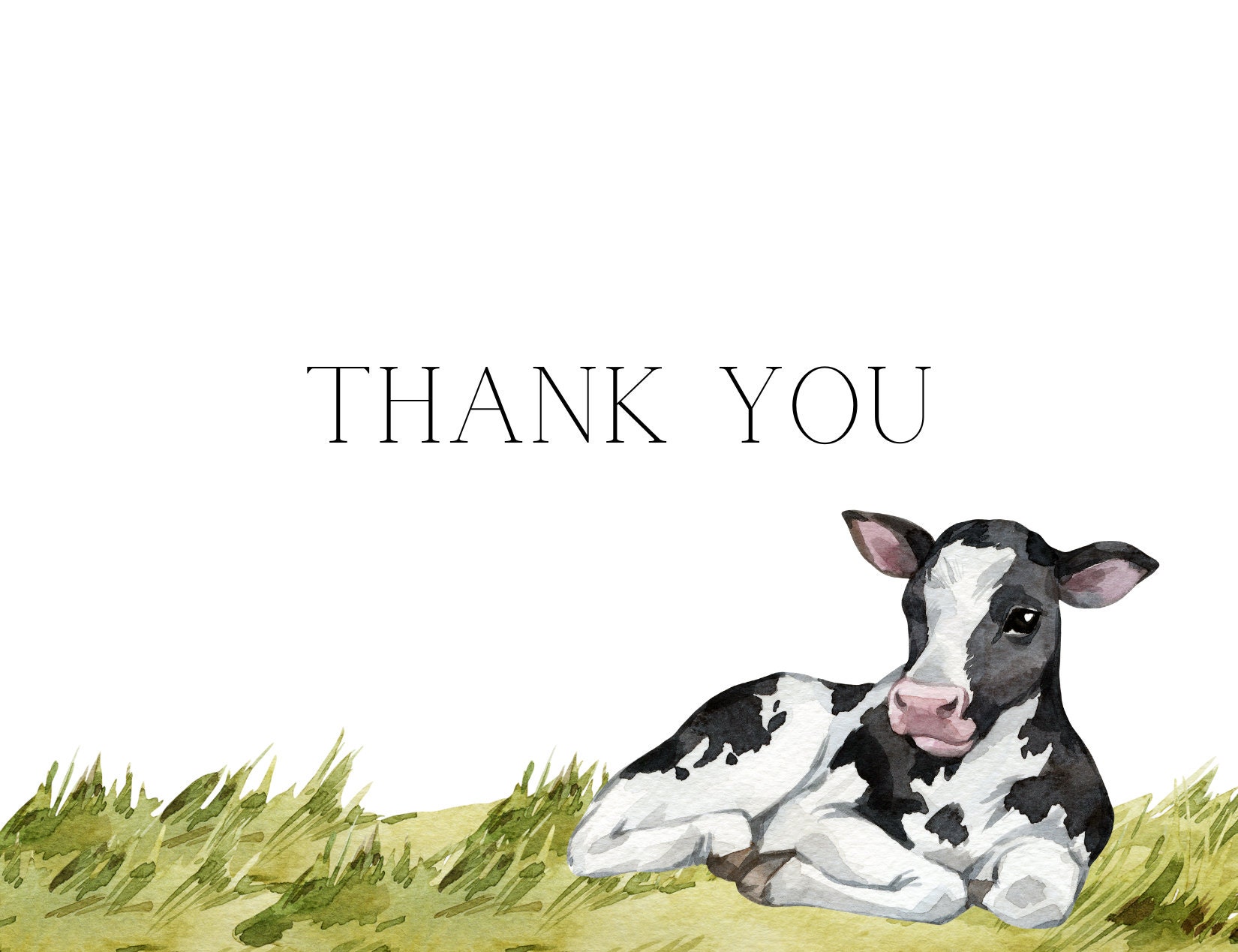 Cow Thank You Cards Pack With Envelopes - Etsy