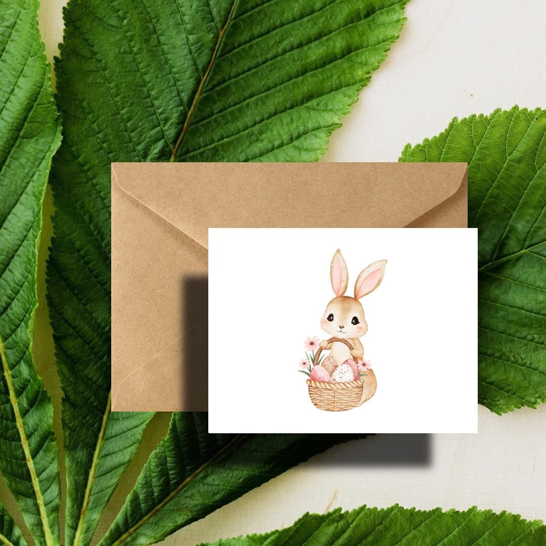 Simple Easter Note Cards Set – Easter Bunny Note Cards Stationery ...
