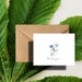 Simple Thank You Cards Pack Blue Flowers With Envelopes - Etsy