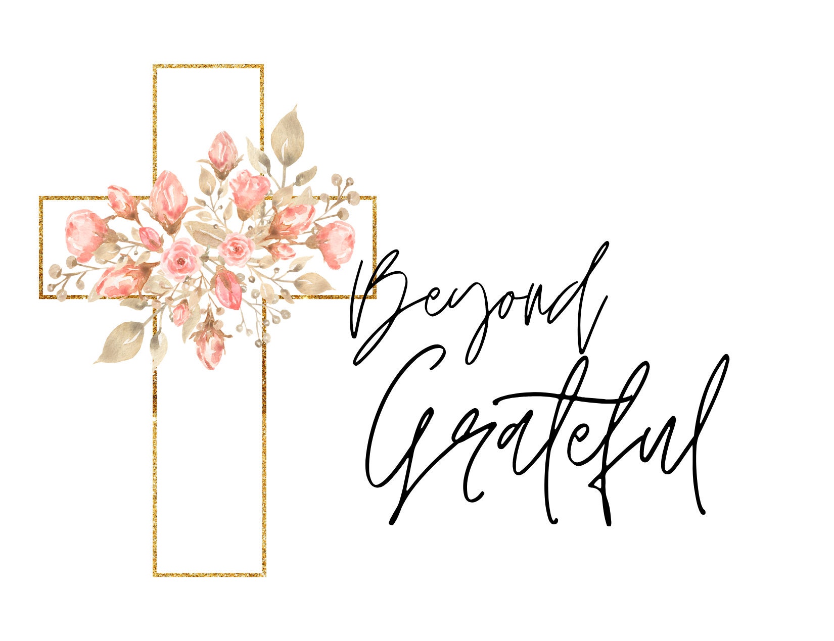 Christian Cross Thank You Card Set With Envelopes for Baptism Events ...