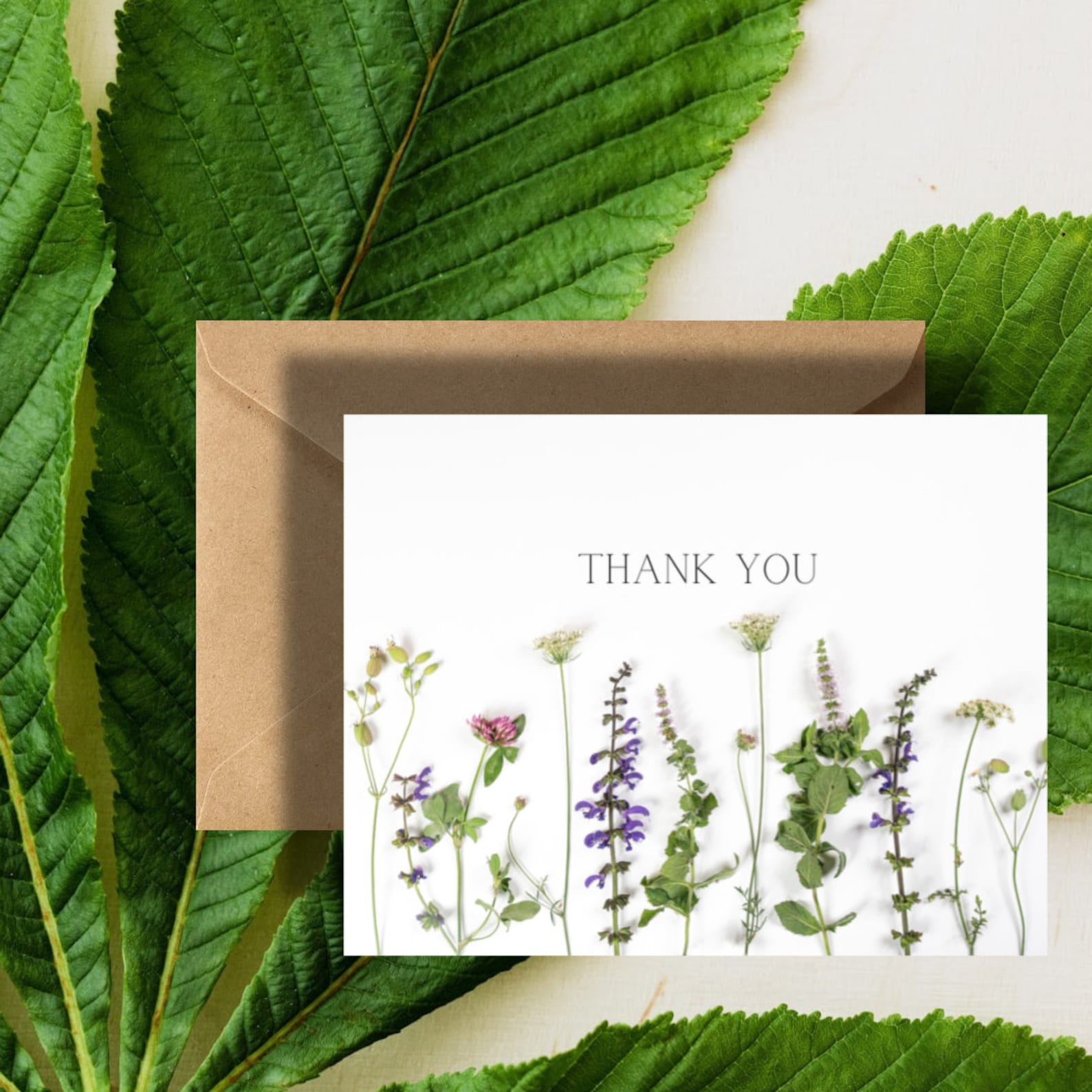 Wildflower Thank You Cards SET OF 12,24,36,48 With Envelopes - Etsy