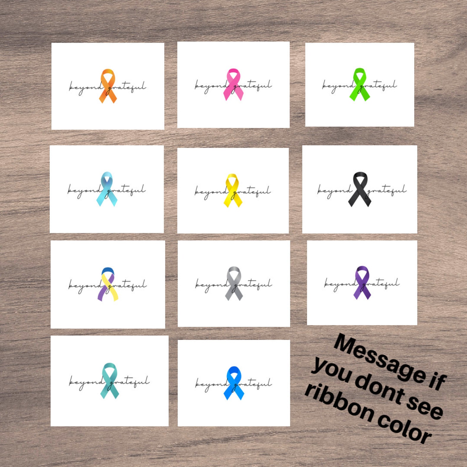 Cancer Ribbon Thank You Cards Breast Cancer,leukemia, Non-hodgkin ...