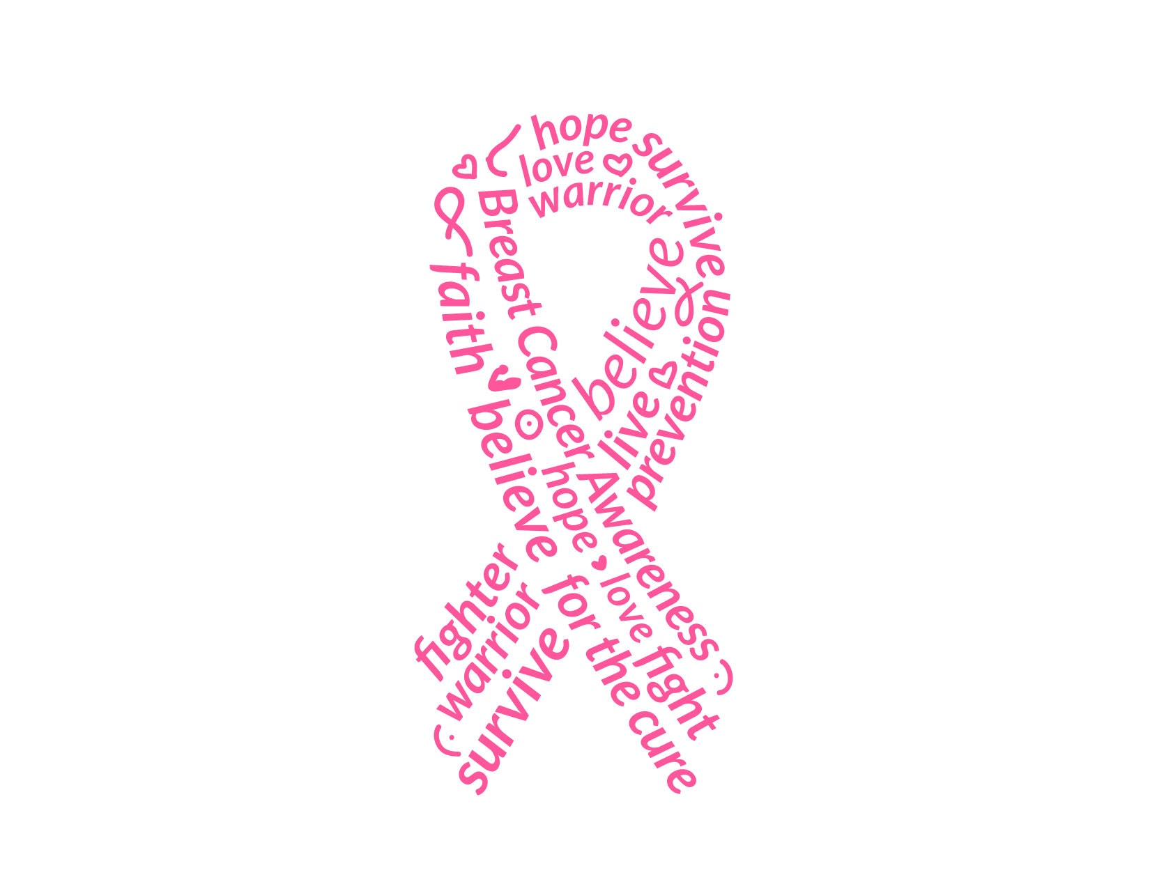 Breast Cancer Awareness Ribbon Note Cards Pink Ribbon of Hope Breast ...