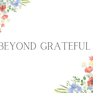 Floral Beyond Grateful Thank You Cards Pack With Envelopes - Etsy