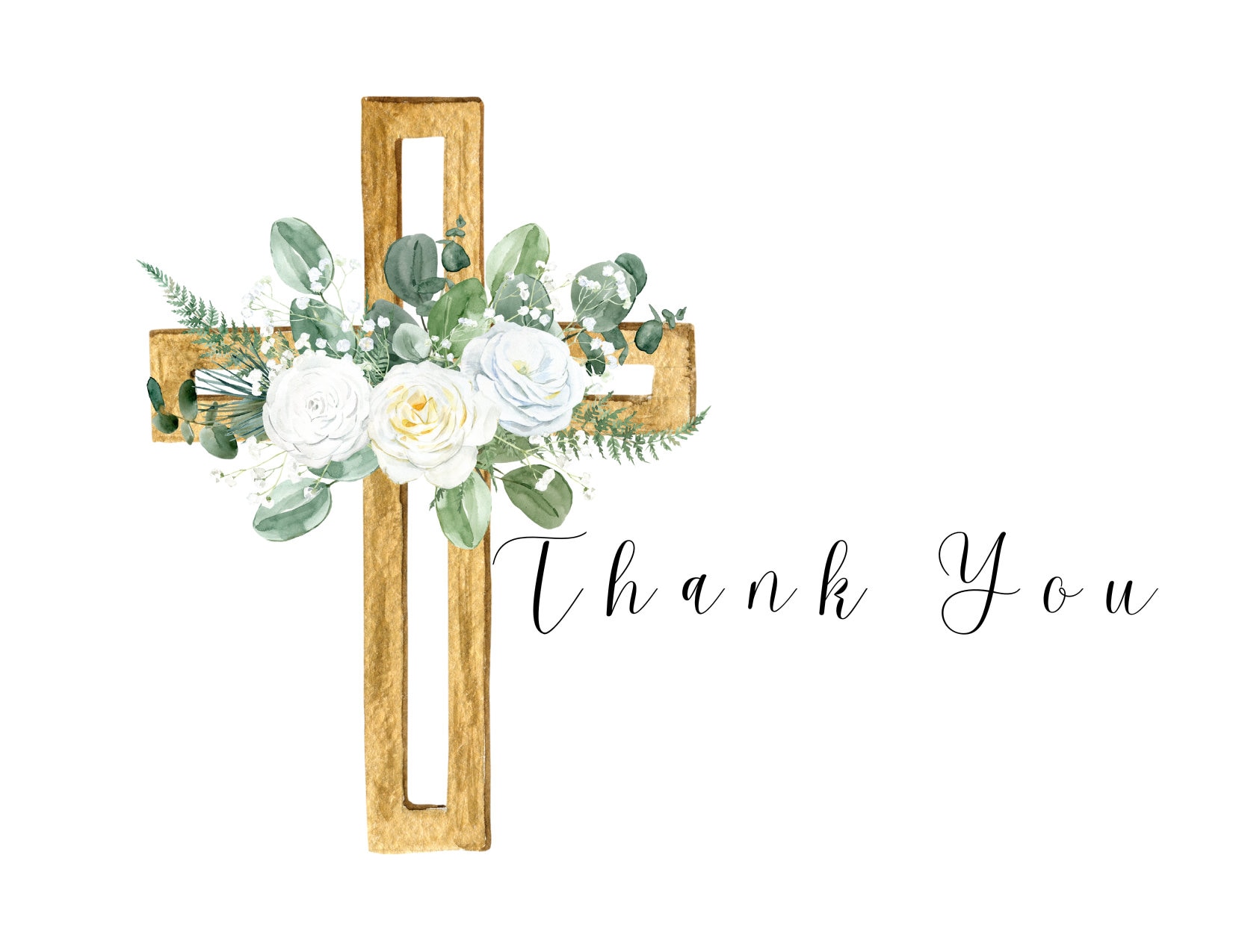 Christian Cross Note Cards Thank You Card Set With Envelopes for Events ...