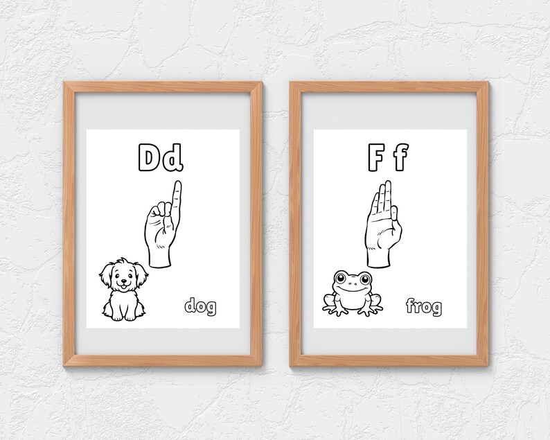 ASL Alphabet Coloring Pages A-Z | Sign Language Printable for Kids ...