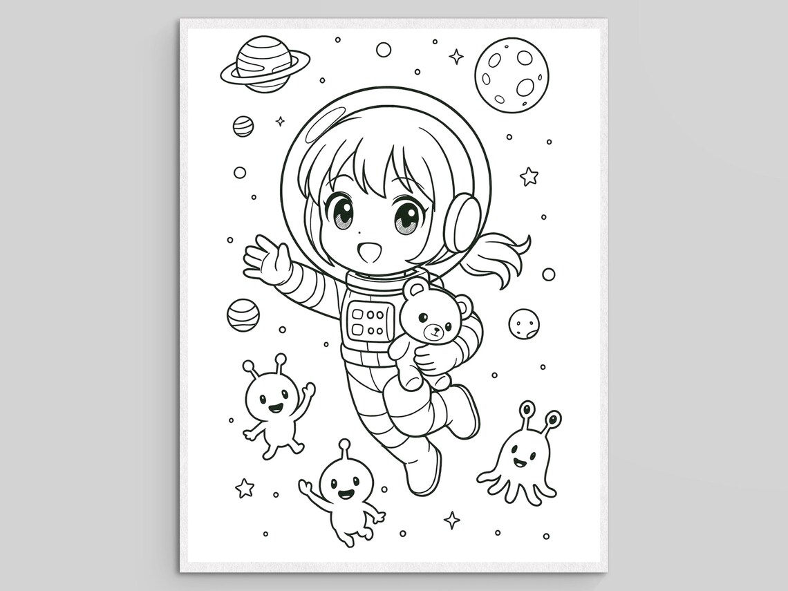 23 Chibi Girl Anime Coloring Pages Bundle PDF and PNG | 8.5x11” - A4 ...