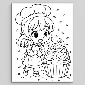 23 Chibi Girl Anime Coloring Pages Bundle PDF and PNG | 8.5x11” - A4 ...