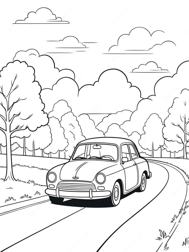 Printable Car and Truck Coloring Pages for Kids – Simple Vehicle ...