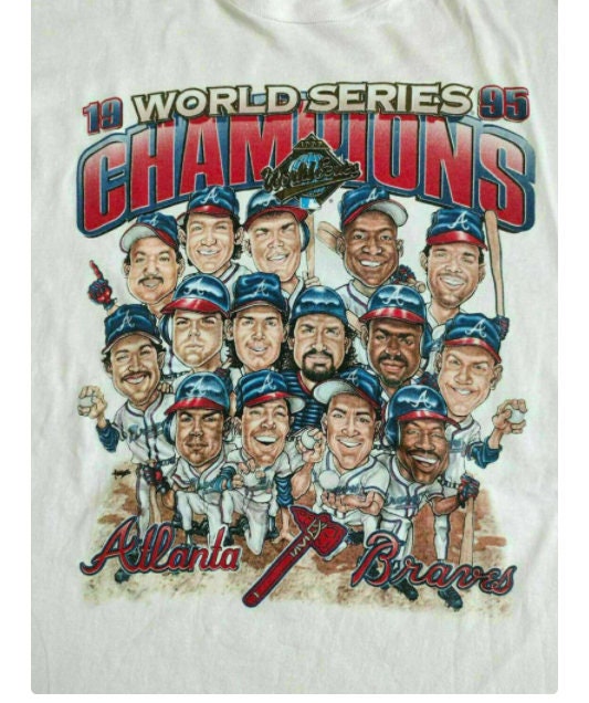 Atlanta Braves Vtg 1995 World Series Champi0ns MLB Shirt Vintage Men ...