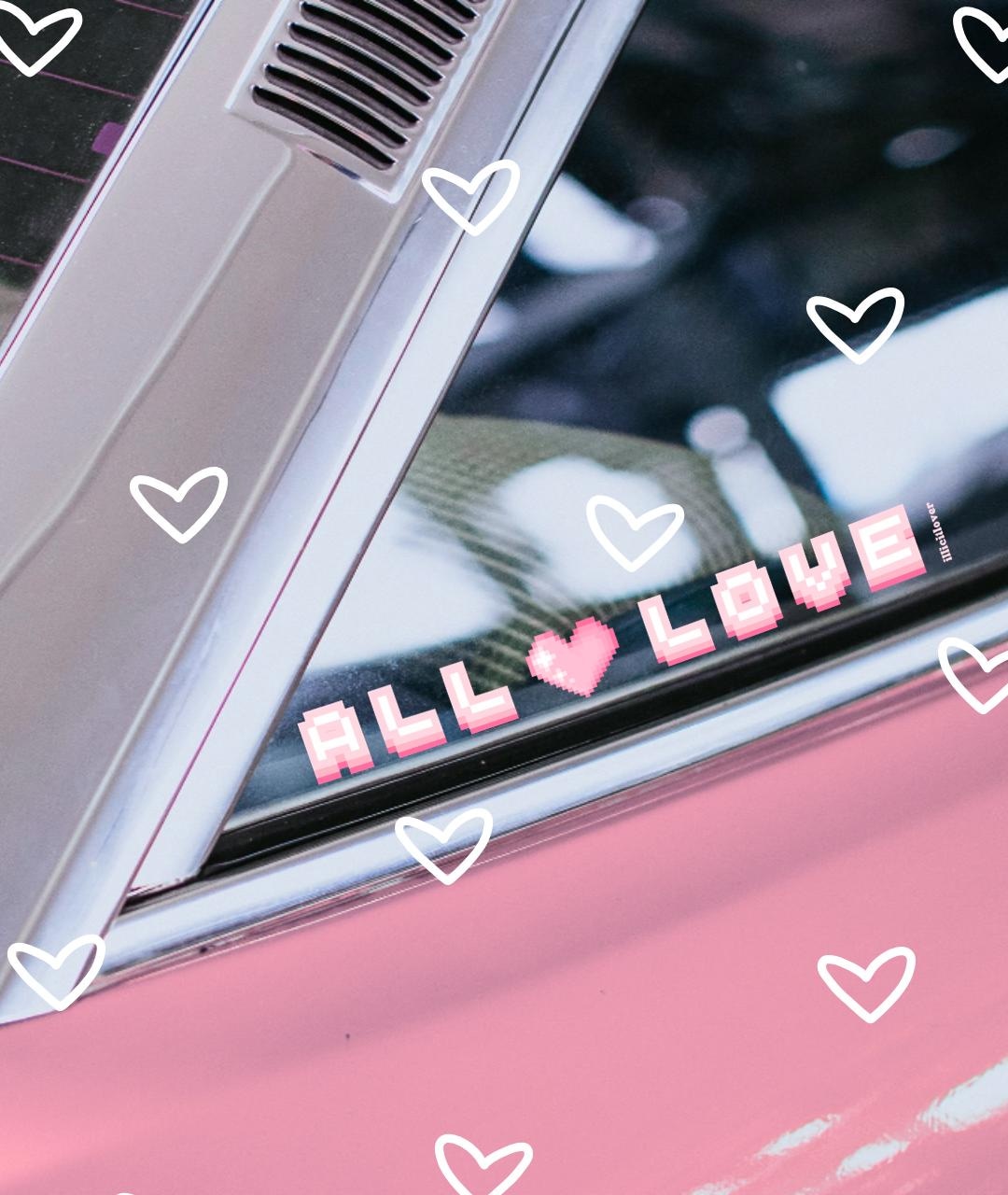 All Love Pink Car Decal Slap Sticker Sticker - Etsy