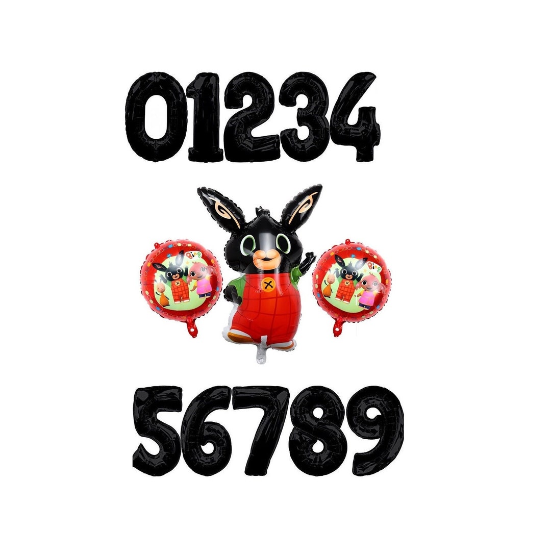40 Inch Number & Bing Inspired Bing Balloons Set - Etsy