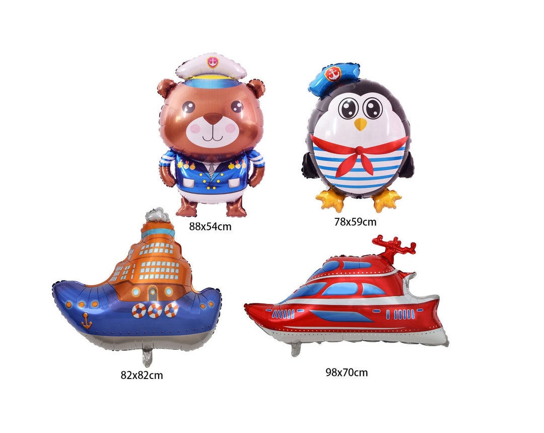 Sailor Balloon Nautical Captain Bear Balloon Sailor Penguin Balloon ...