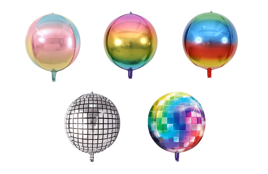 22 Inch Multi Orb Disco Balloon Orb Rainbow Orb Ombre Orb Balloon ...