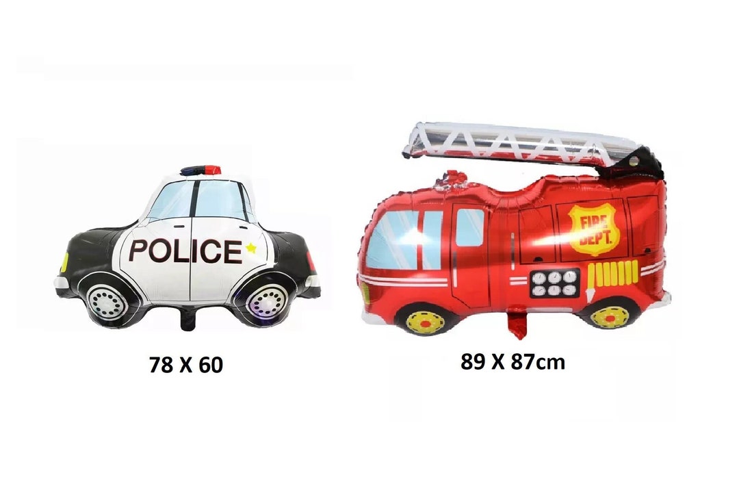 Fire Truck Balloon, Police Car Balloon, Emergency Vehicle Balloon, Car ...