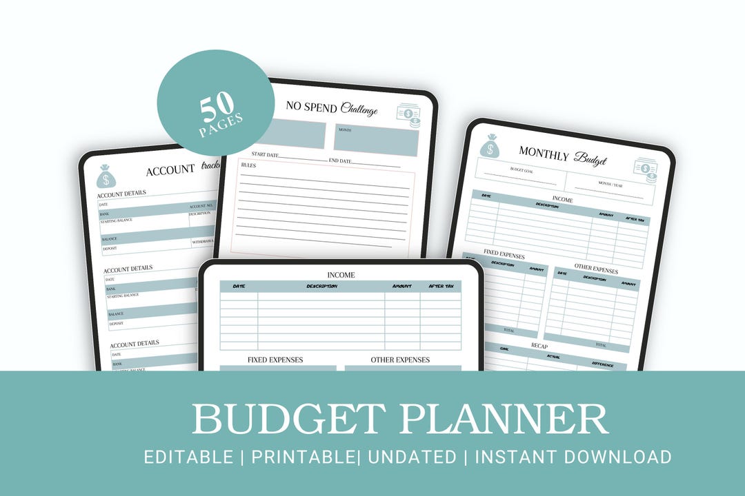 Editable Budget Planner Templates in Canva | Financial Templates - Etsy