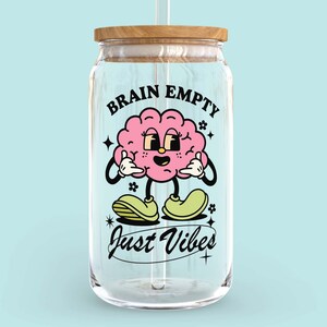 Brain Empty Just Vibes SVG PNG Cute Fun Retro Brain Mental Health ...