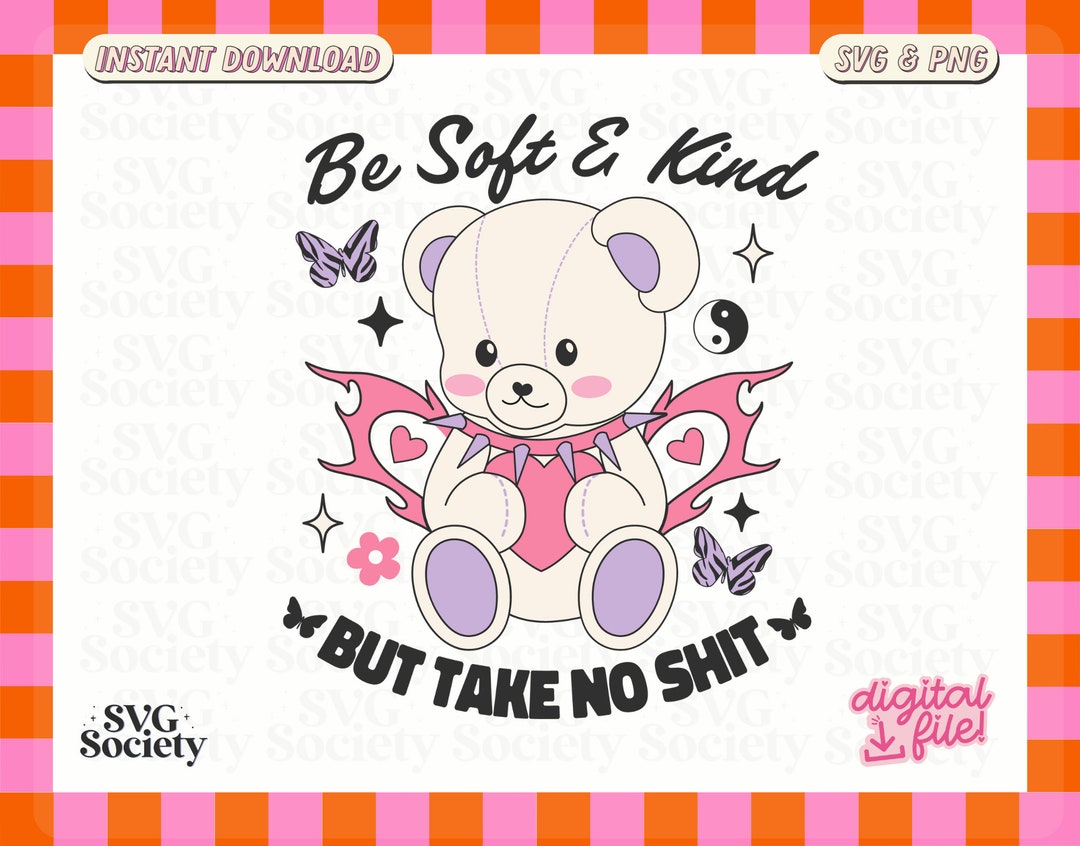 Buy Y2K Teddy Bear SVG, Retro Character Svg, Mental Health Svg ...