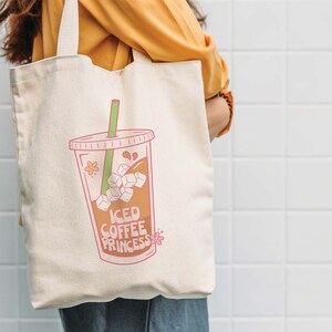 Iced Coffee Princess SVG PNG, Cute Creative Iced Coffee Design Perfect ...