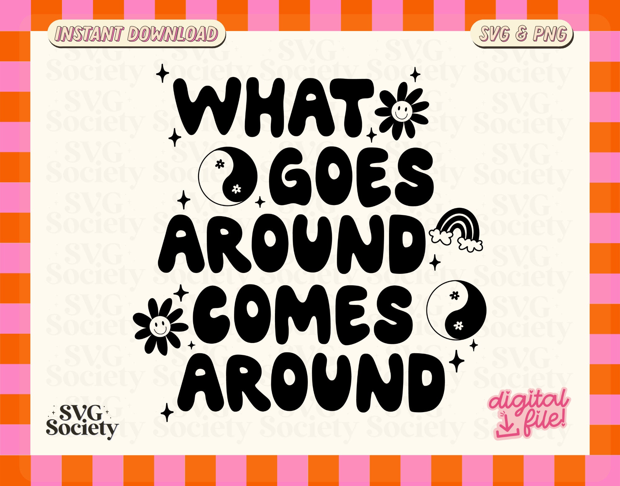 What Goes Around Comes Around SVG Protection Svg Karma Svg - Etsy