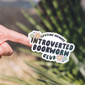 Introverted Bookworm Club SVG PNG Cute Bookish Design for T-shirts ...