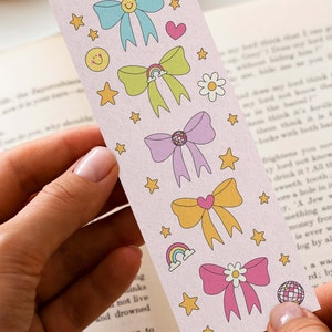 Rainbow Ribbons Bookmark Design, PNG File, Cute Creative Bookish ...
