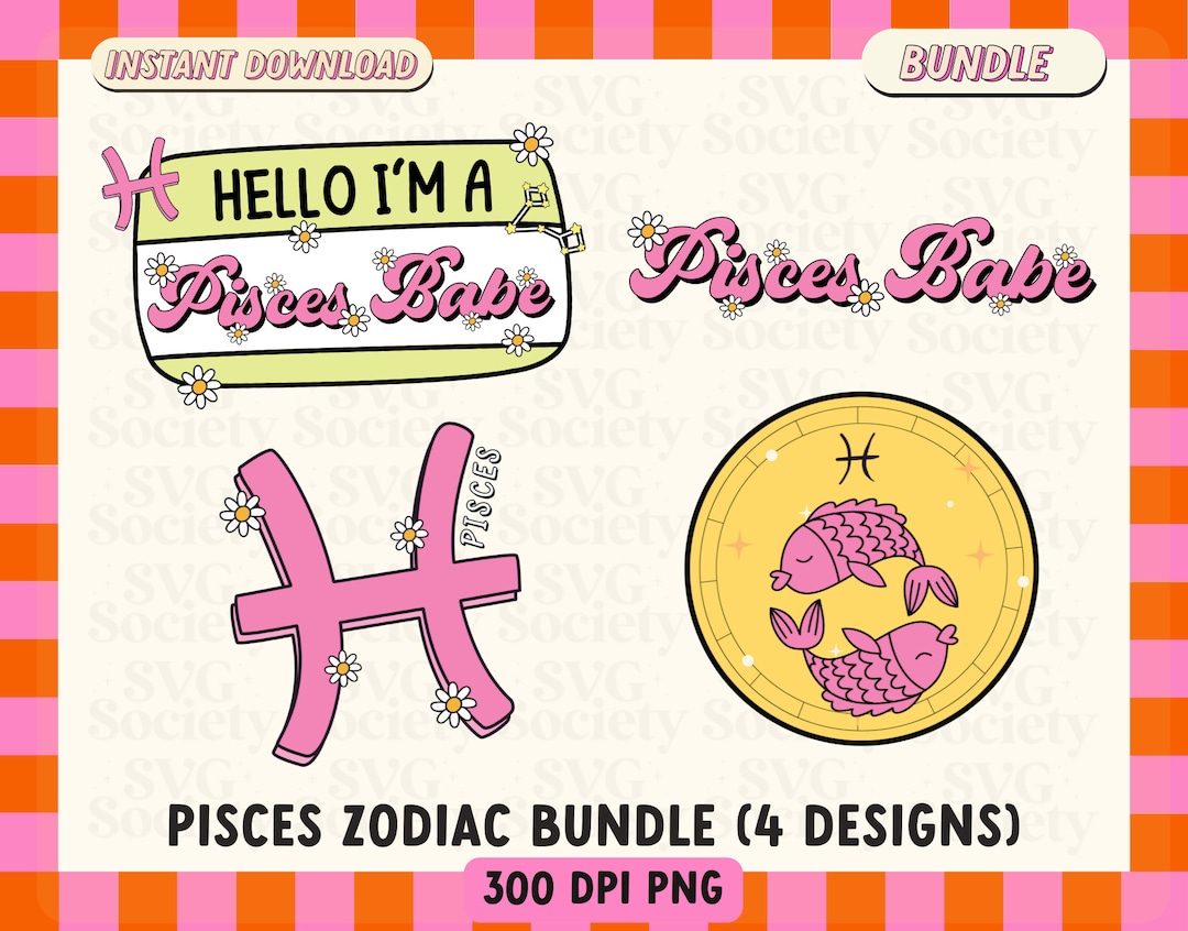 Pisces Zodiac Sign Bundle Png, Zodiac Bundle Png, Astrology Png ...