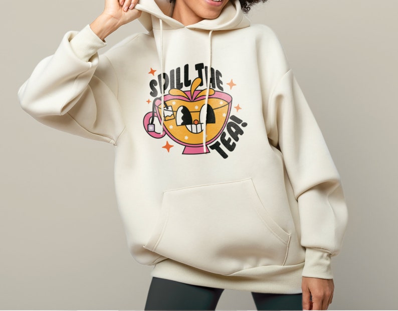 Spill the Tea SVG PNG Gossip Svg Cute Retro Design for - Etsy