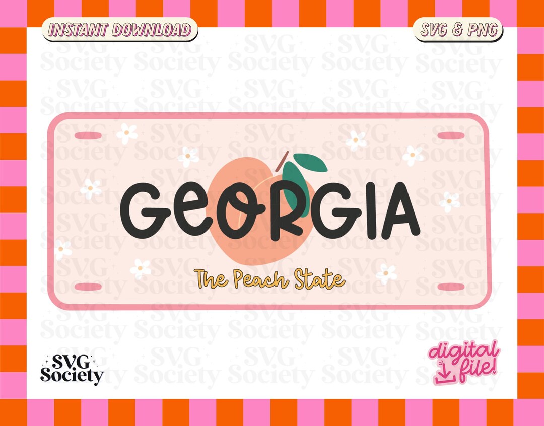 Cute Artsy Georgia SVG and PNG Trendy Design for T-shirts, Stickers ...