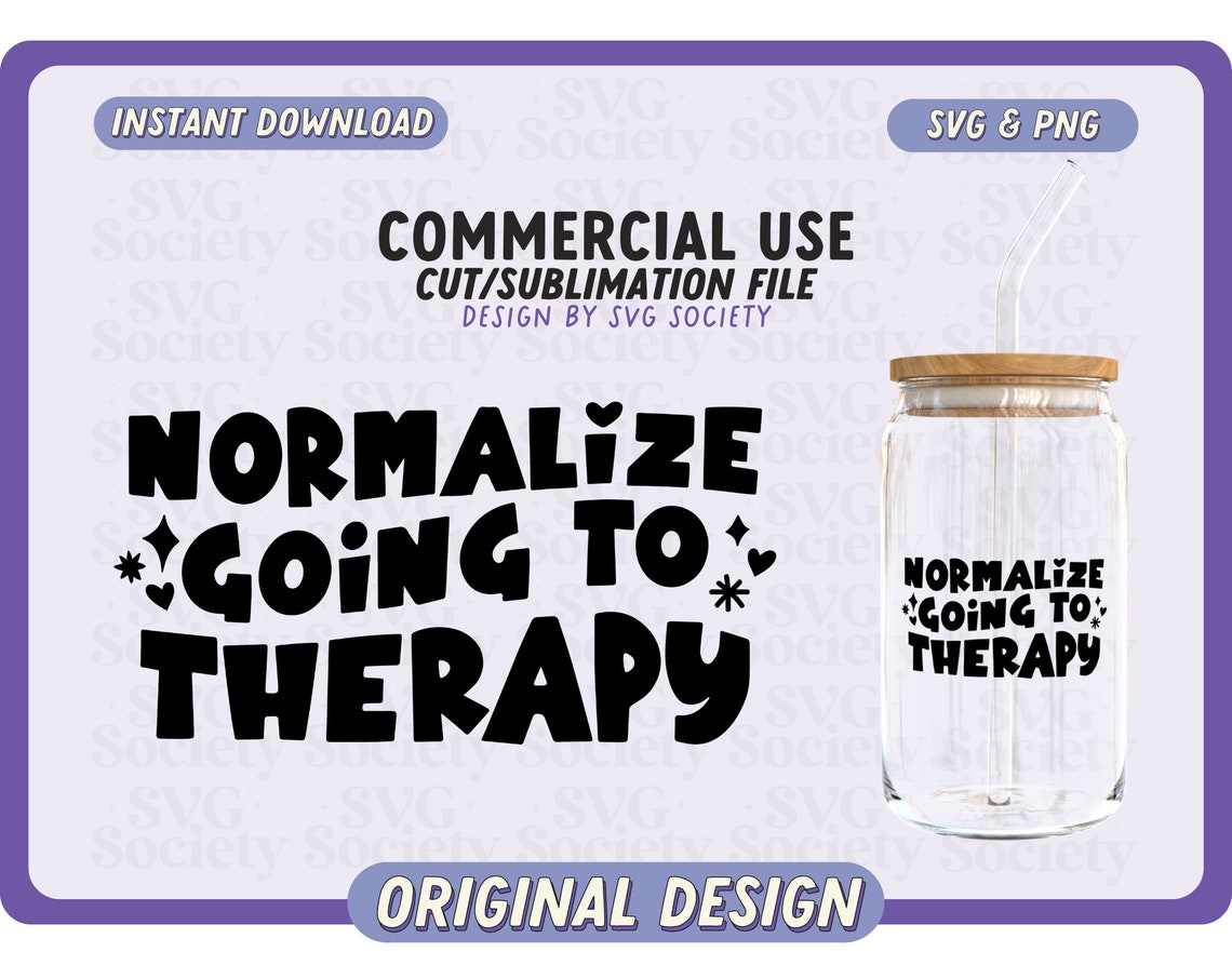 Normalize Therapy SVG PNG Therapist SVG Mental Health - Etsy
