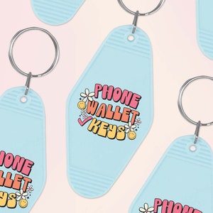 Trendy Motel Keychain Design SVG and PNG File, Cute Groovy Vibes, Phone ...