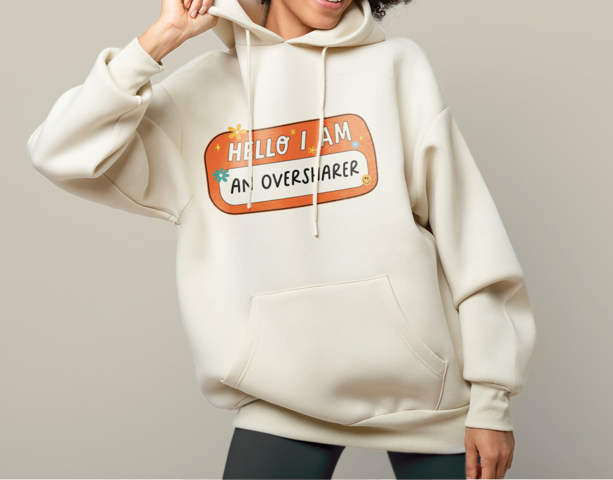 Hello I Am an Oversharer SVG PNG: Funny Nametag Design (digital ...
