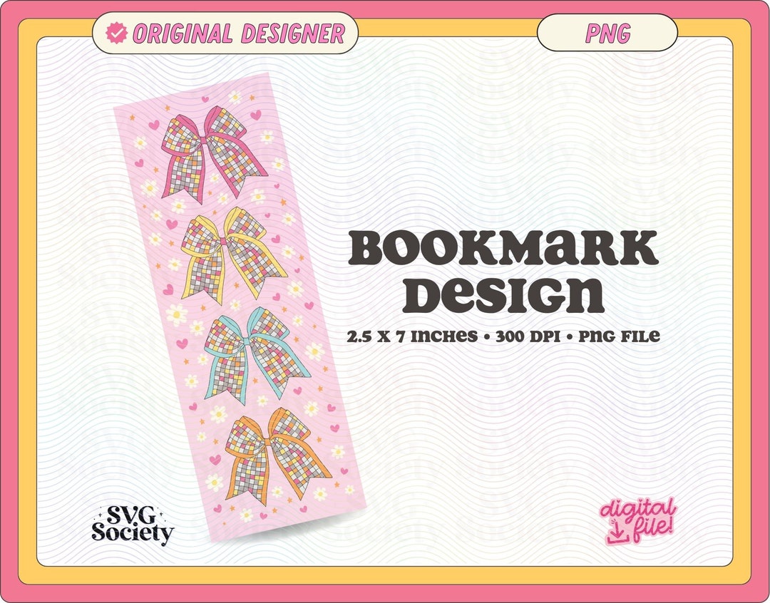 Disco Ribbon Bookmark Design, PNG File, Cute Creative Bookish Printable ...